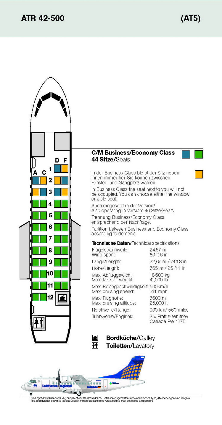 LUFTHANSA GERMAN Airlines Aircraft Seatmaps - Airline Seating Maps and Layouts